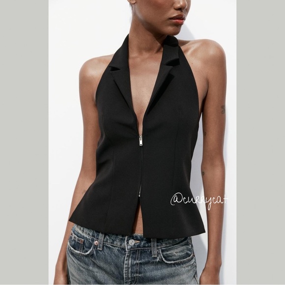 Zara | Tops | Zara Open Back Halter Top | Poshmark